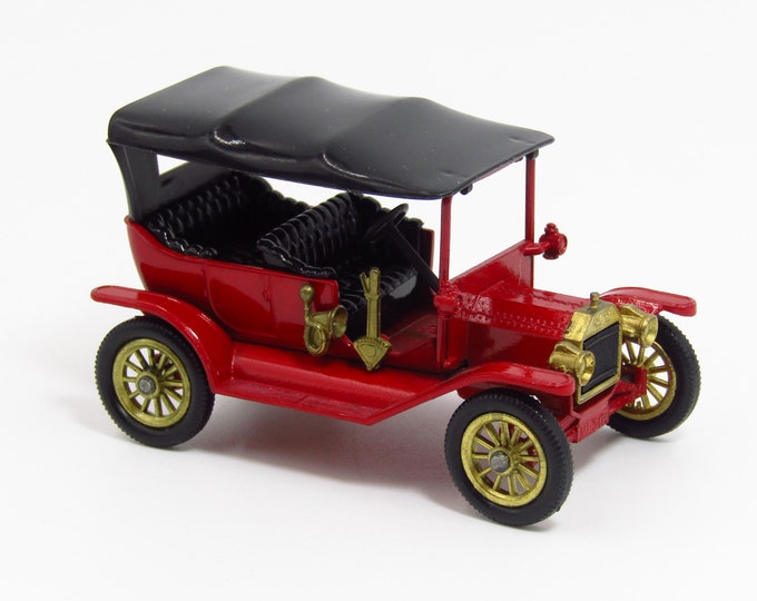 Vintage Miniature 1911 Ford Model T Red Replica Brass Radiator Matchbox ...