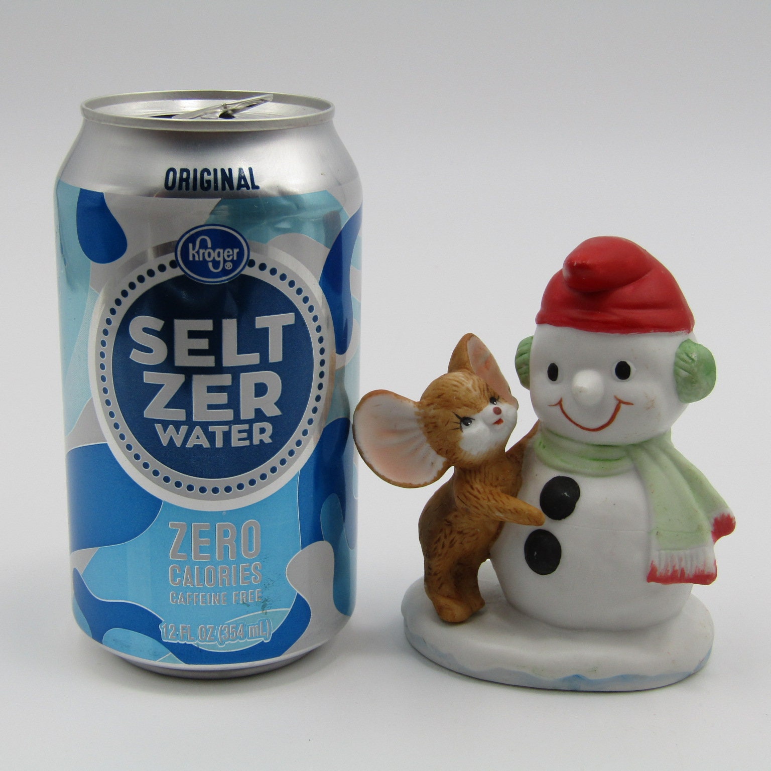 Mouse Building Making Snowman Figurine Ceramic Big Ear Mice - Etsy