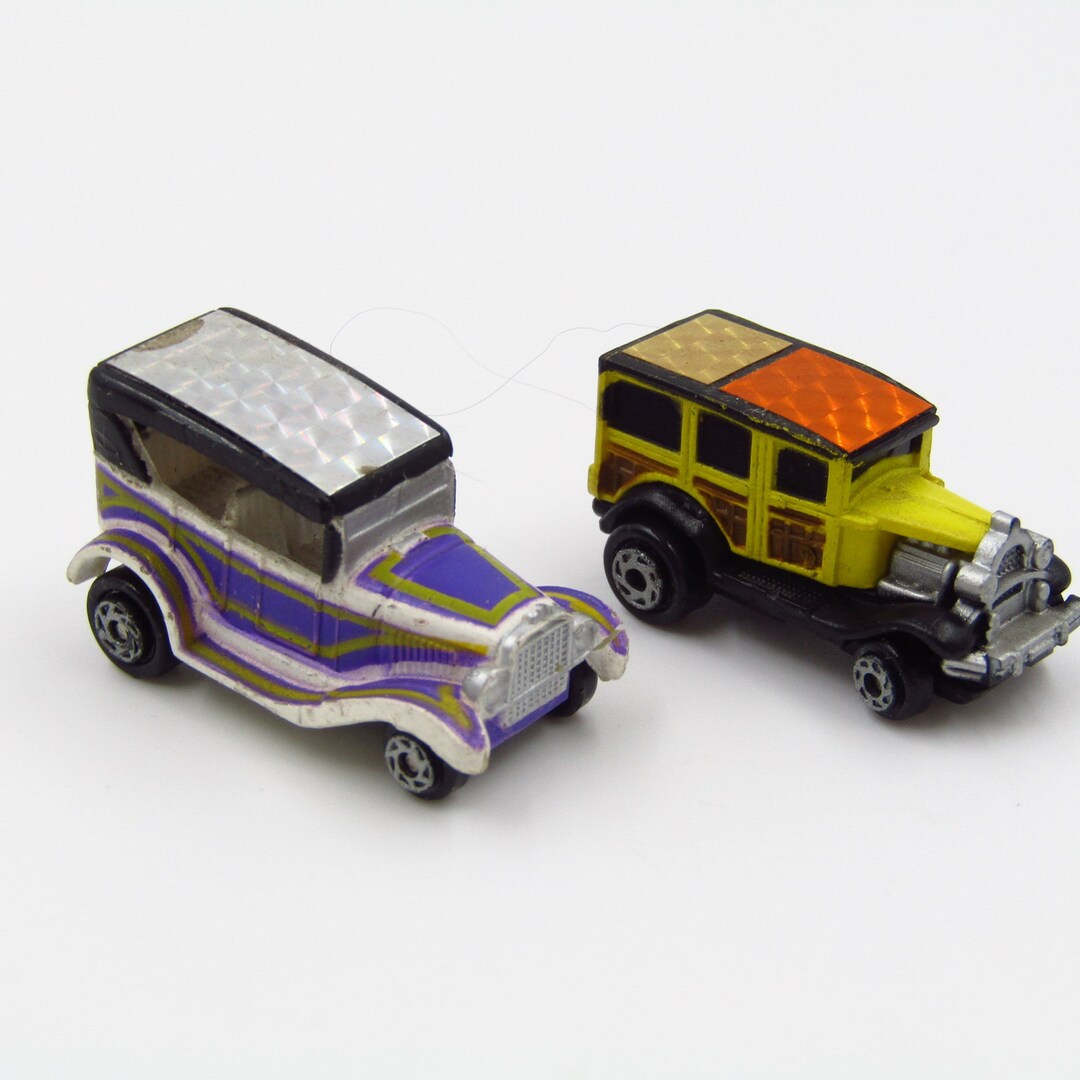Vintage Miniature 1989 Micro Machines Ford Hot Rod Tiny Toy Car Purple ...