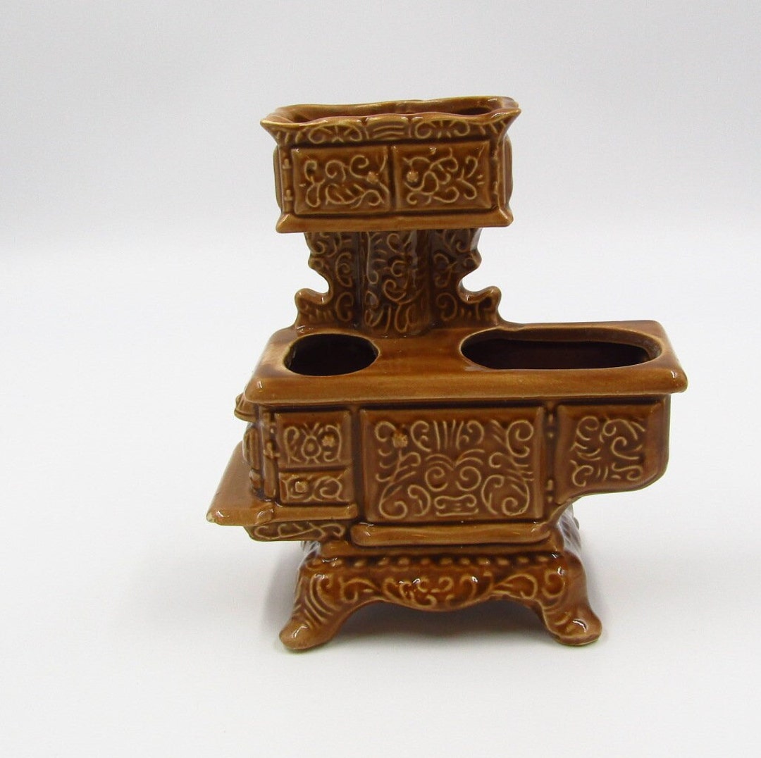 Vintage Ceramic Planter Old Fashioned Farmhouse Kitchen Wood Burning ...