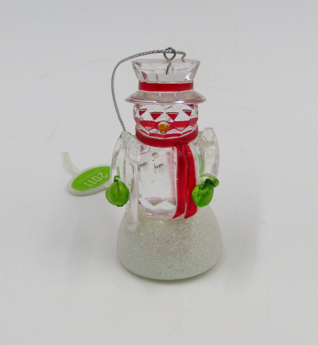 Light up Color Changing Snowman Christmas Tree Ornament - Etsy