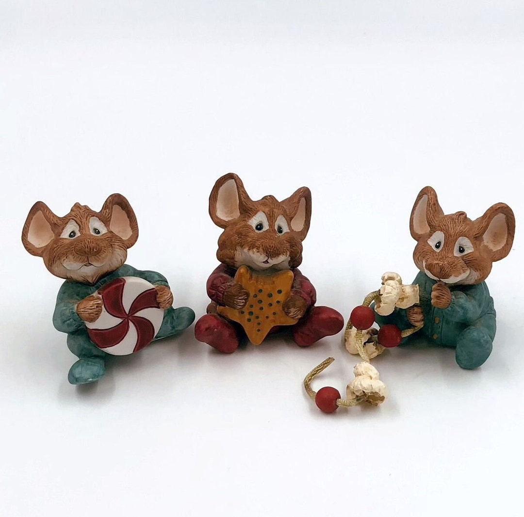 Vintage Christmas Amy Wulfing Mice Mouse Candy Popcorn String Star ...