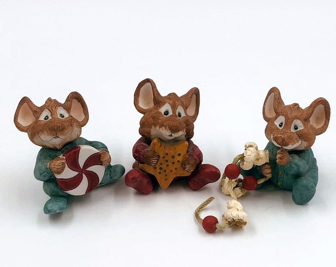 Vintage Christmas Amy Wulfing Mice Mouse Candy Popcorn String Star ...