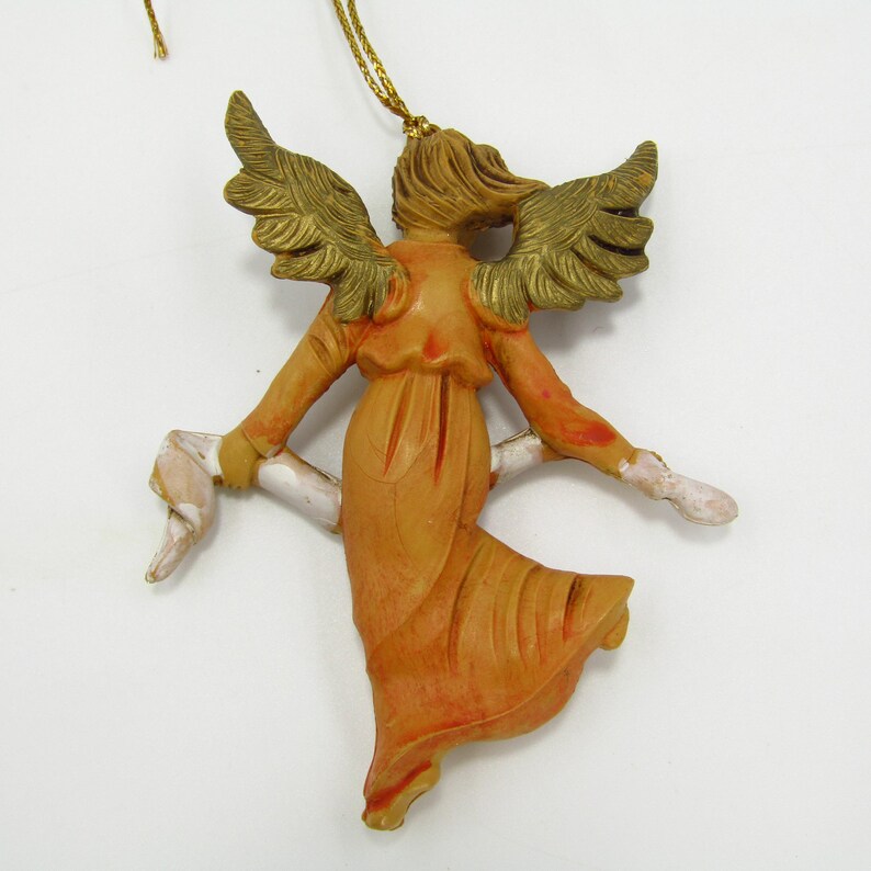 Vintage Italian Angel Christmas Ornament, Nativity Angel, Gloria Banner ...