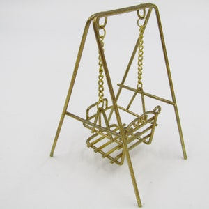 Vintage Miniature Doll House Baby Swing Childs Bedroom Nursery ...