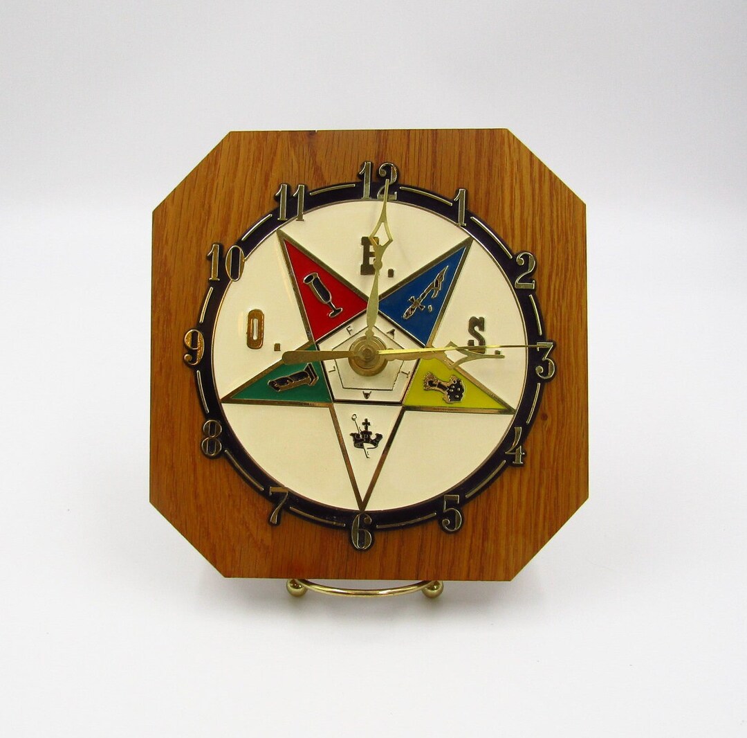 Order of the Eastern Star Masonic Wall Clock Grand Chapter Logo Emblem ...