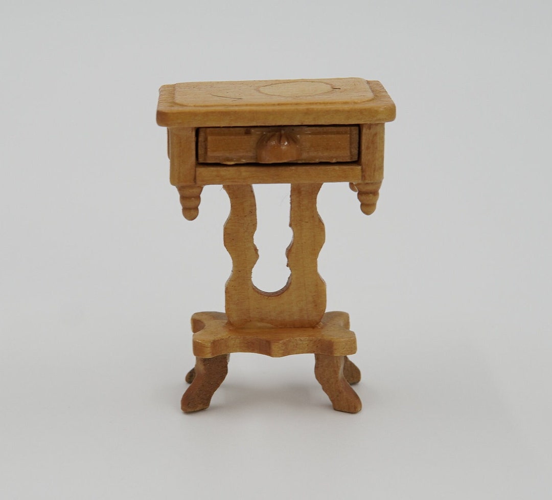Vintage Miniature Side Accent Telephone Table With Single Drawer ...