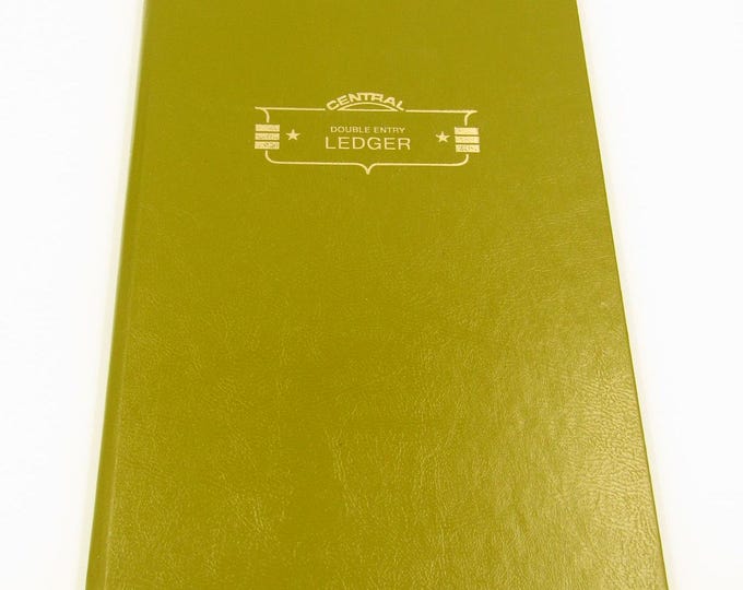 Vintage Blank Page Double Entry Ledger Book Lined Pages Alphabetical ...