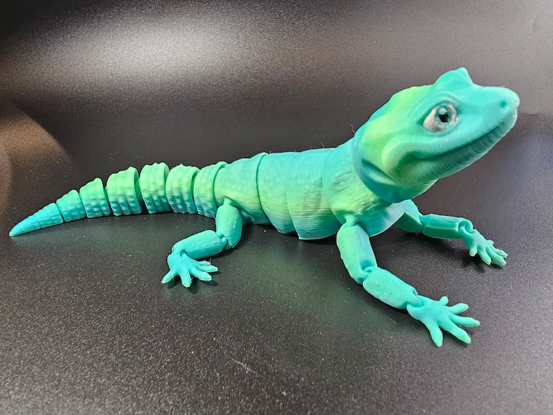 3D Printed Articulated Leopard Gecko, Moveable Limbs, Custom Colors ...