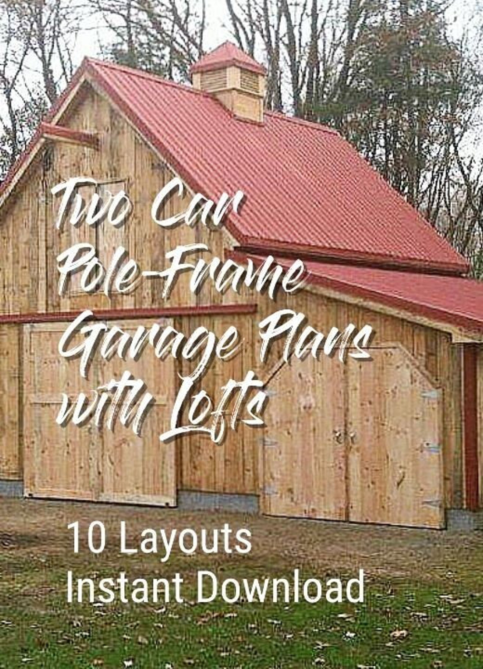 Ten Layouts of Two-car, Pole-frame Garages With Lofts - Etsy