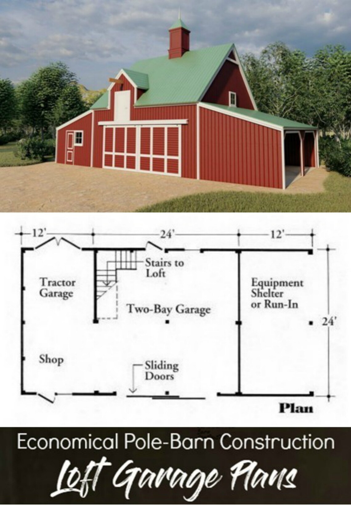 16 Car Barn Designs With Lofts Sixteen Different Layouts - Etsy