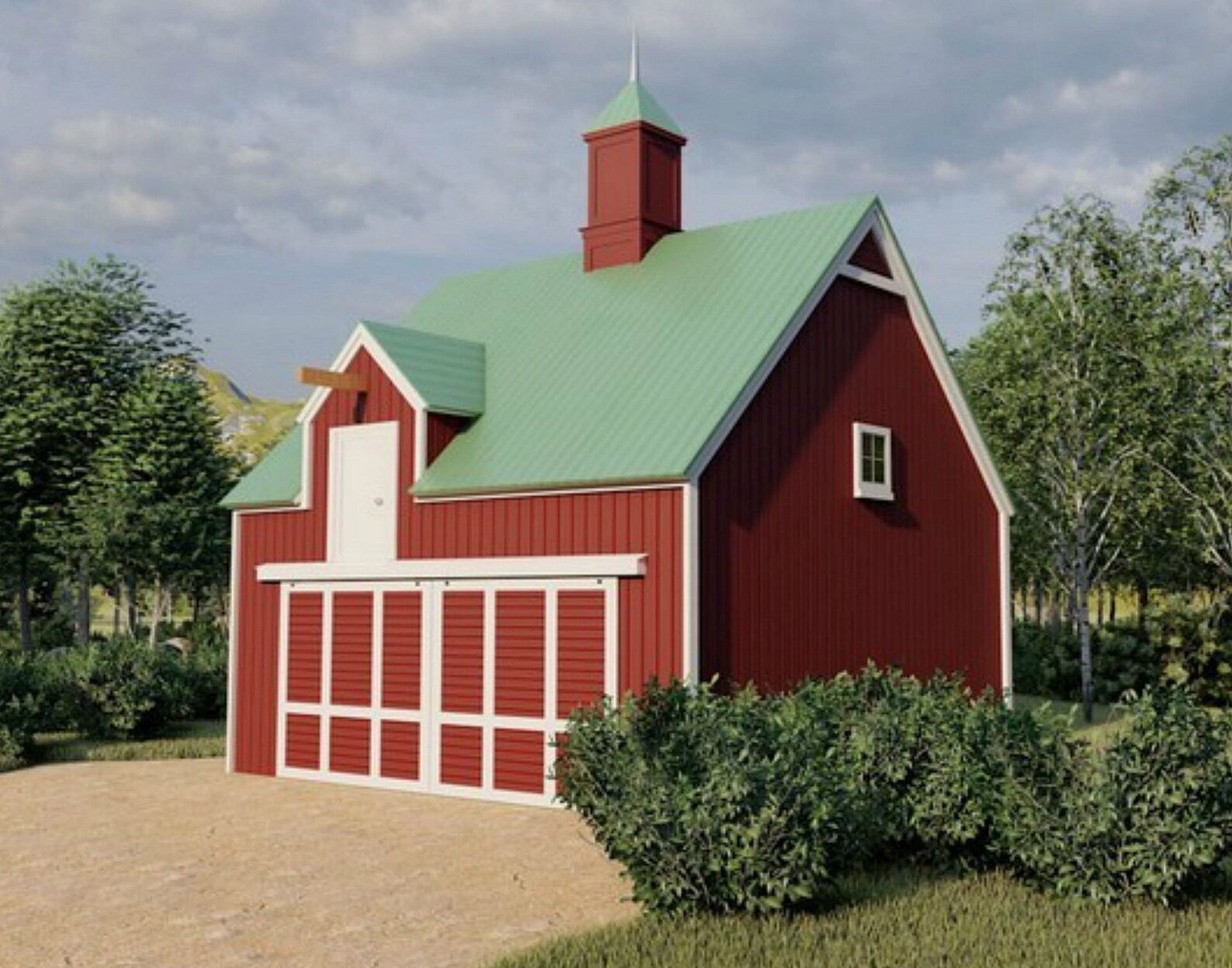 Two-car Garage Plans – 10-layouts - Pole-barn Construction With Lofts ...