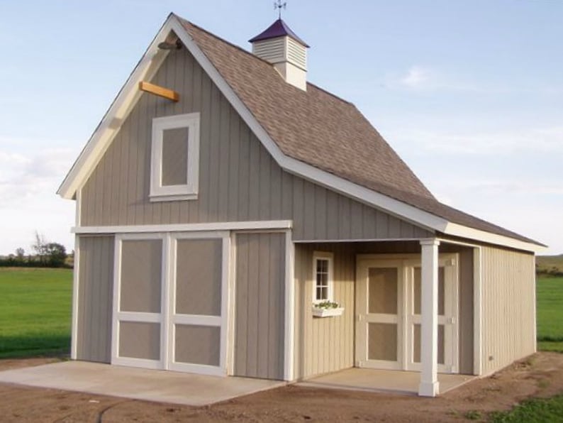 Mini Car-barn Plans - Lofts - 6 Layouts - Economical Pole-barn ...