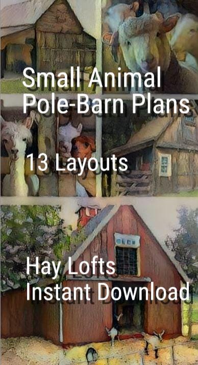 Small Animal Barn Plans With Hay Lofts - Economical Pole-barn ...