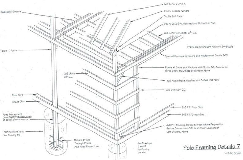 3 Ashville Pole-frame Barn & Garage Plans Three Different Layouts ...