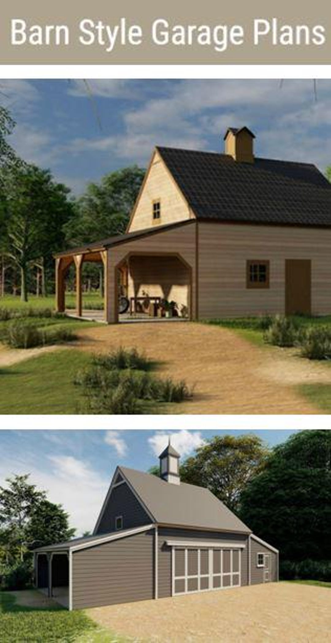 Car Barn Designs and Country Garage Plans - Lofts - 7 Layouts - Instant ...