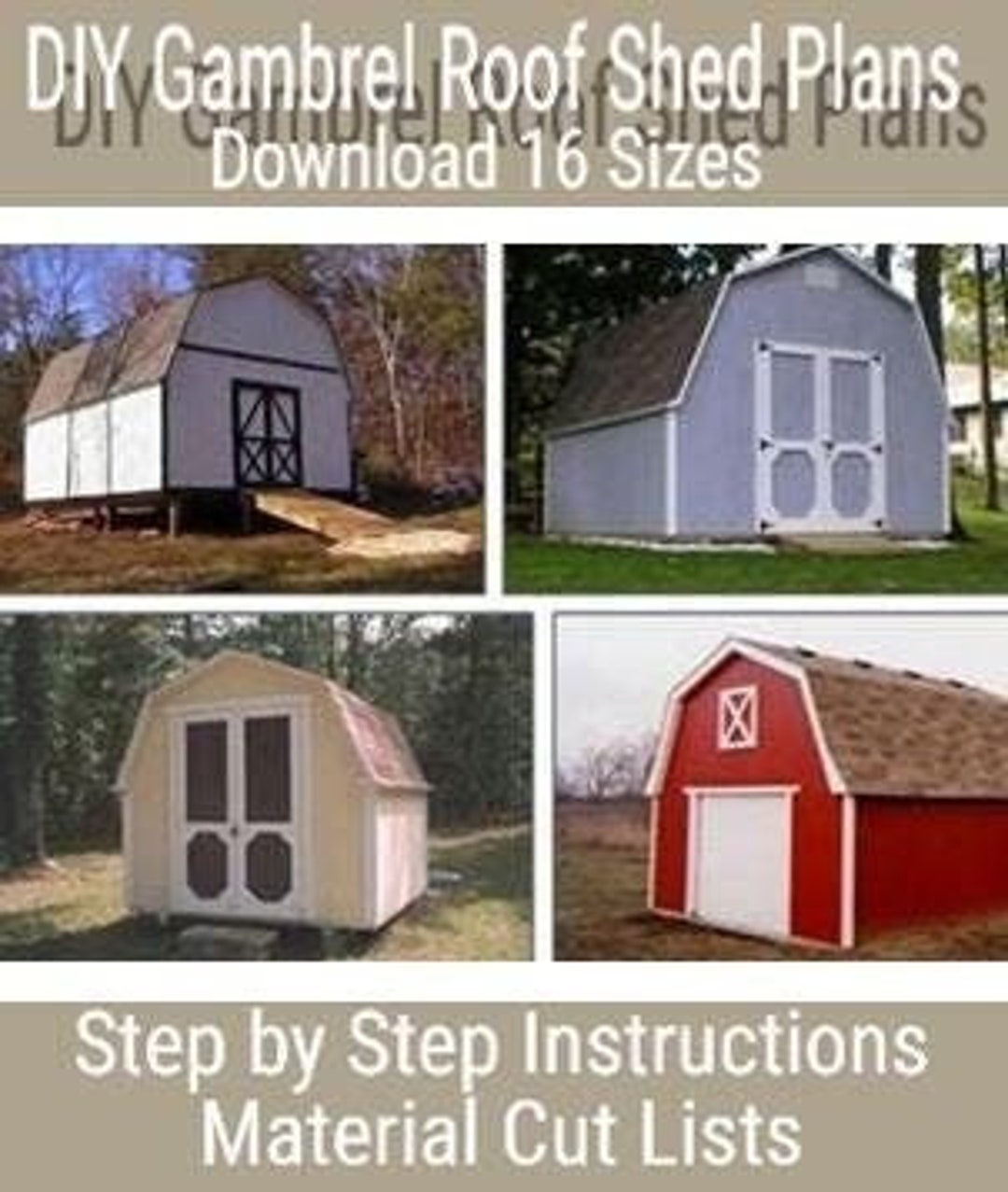 Barn Gambrel Shed Plans