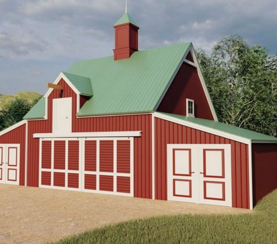 Small Farm Barn Plans - 57 Layouts - Lofts - Economical Pole-barn ...