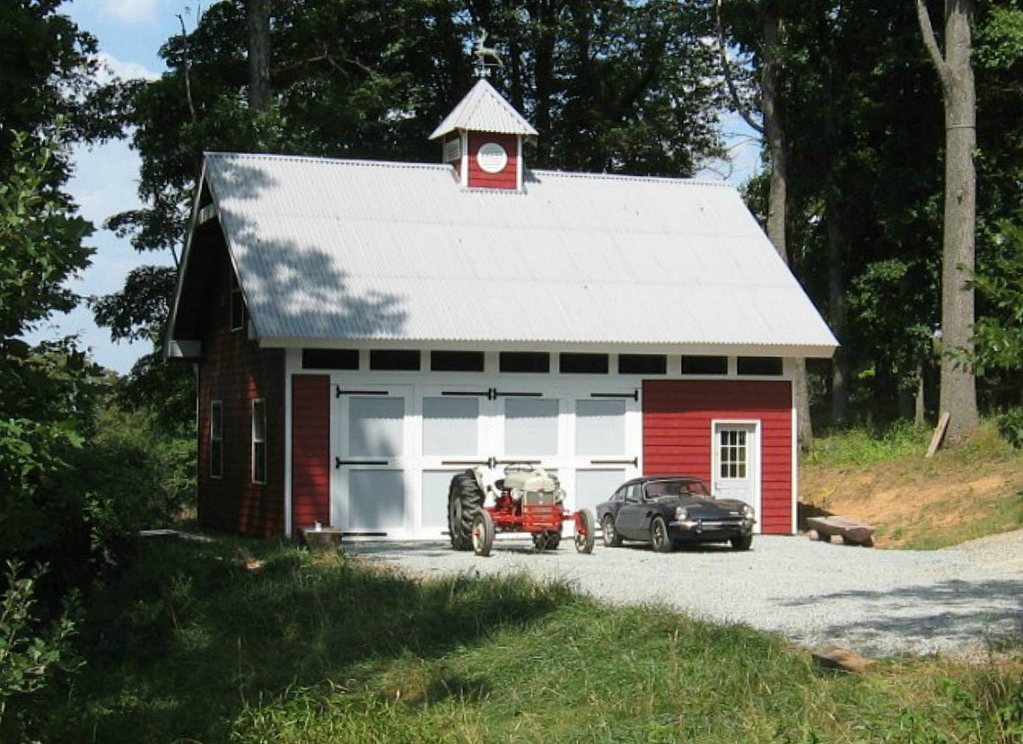 Mini Car-barn Plans Lofts 6 Layouts Economical Pole-barn Construction ...