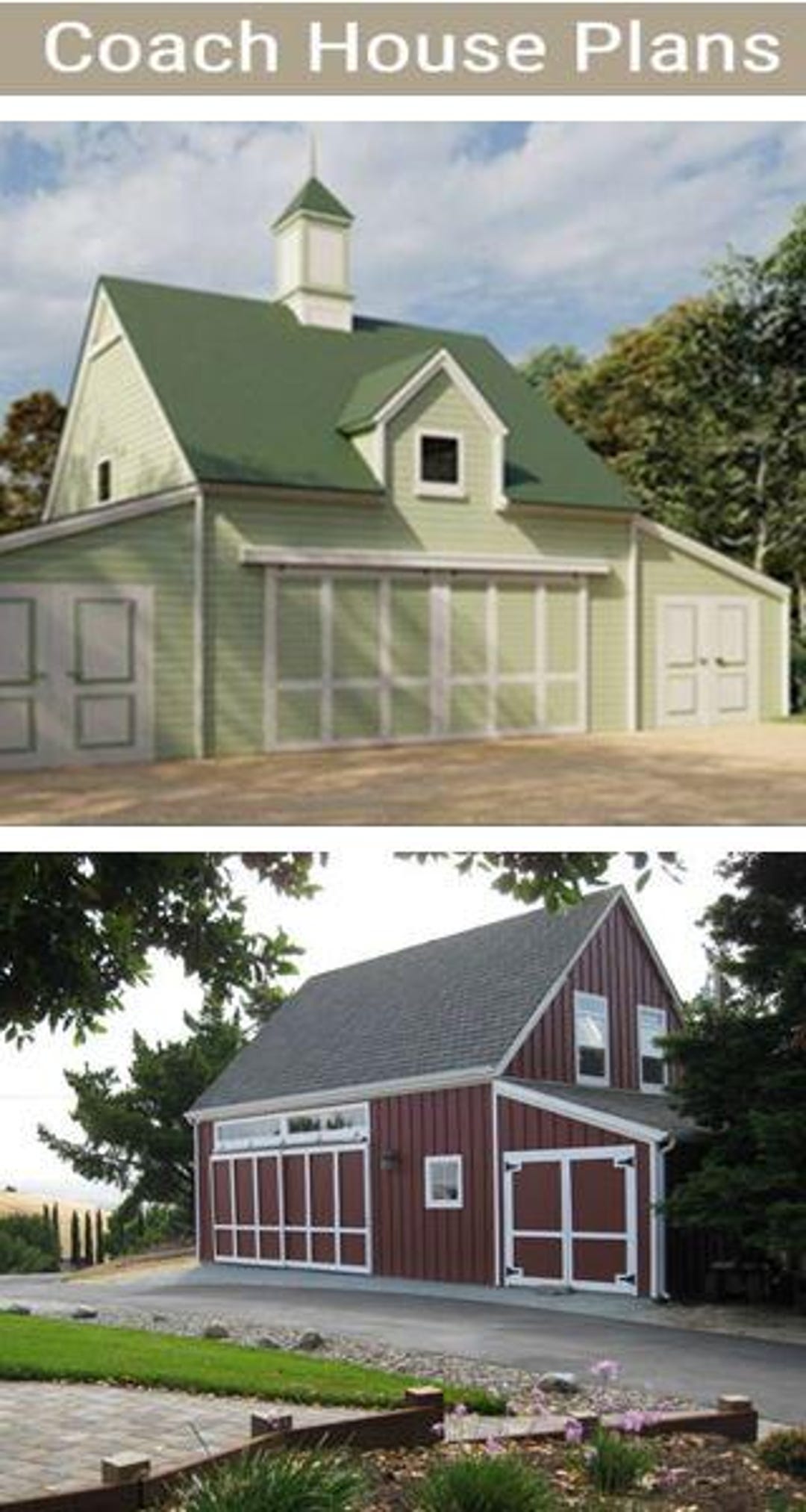 Coach House Plans - 13 Layouts - Lofts - Economical Pole-barn ...