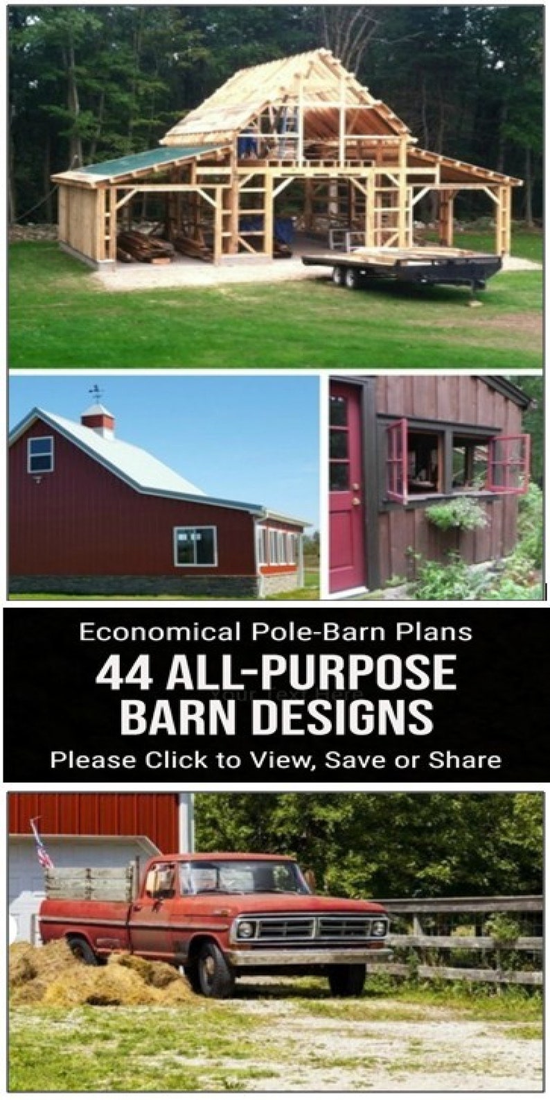 44 All Purpose Pole-barn Designs With Lofts Forty-four - Etsy Canada