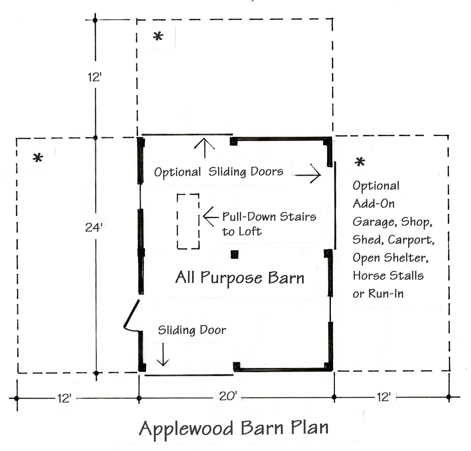 Backyard Barn Plans - 37 Layouts - Lofts - Practical Pole-barn ...