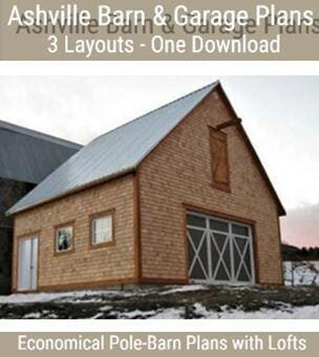 Ashville Pole-frame Barn & Garage Plans Three Different Layouts With ...