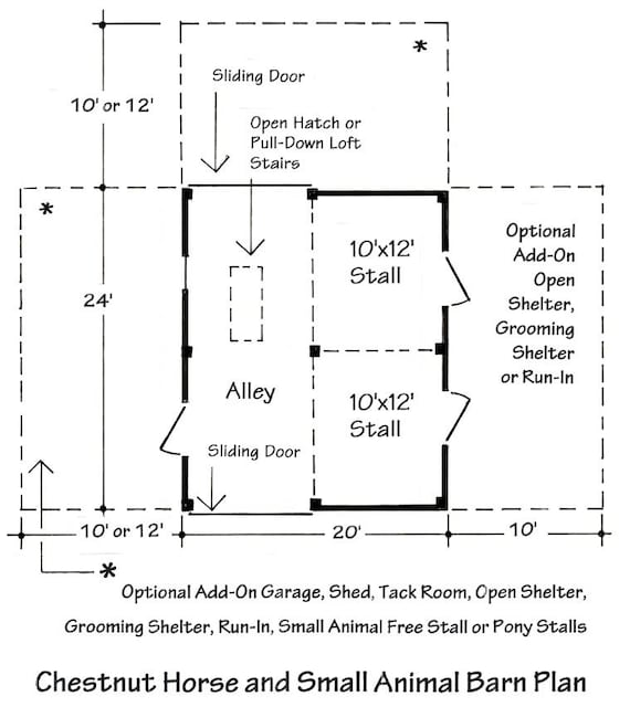 Floor Plans Small Horse Barn