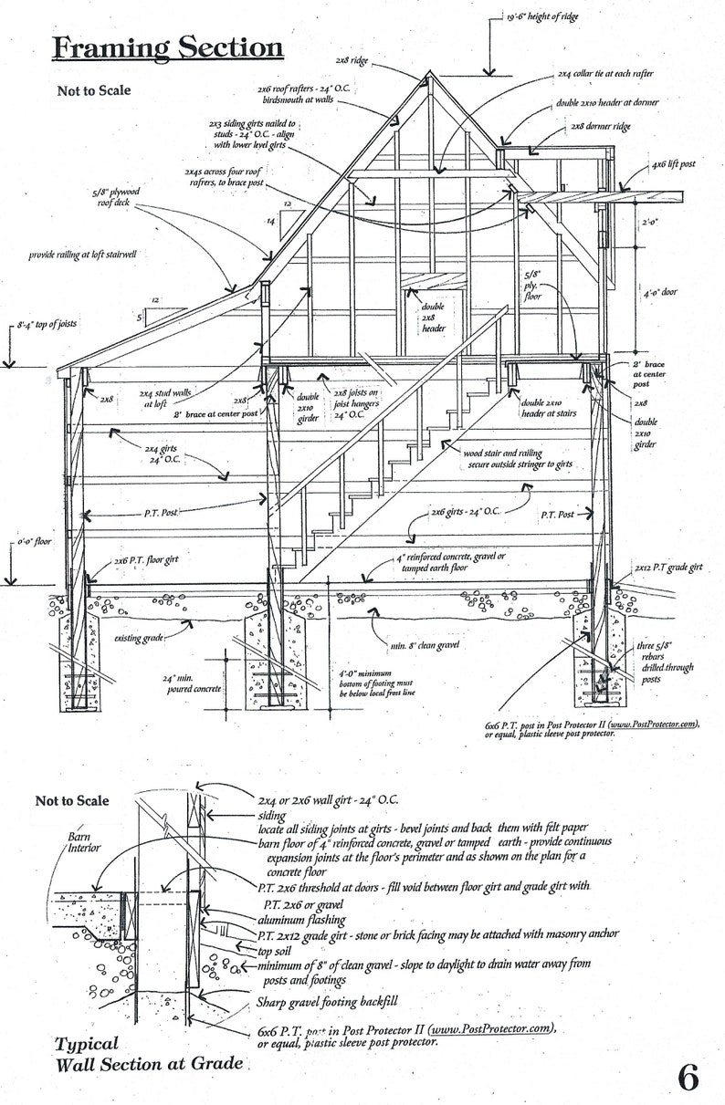 Small Barn Garage Building Plans PDF, 3 Layouts With Lofts (architect's ...