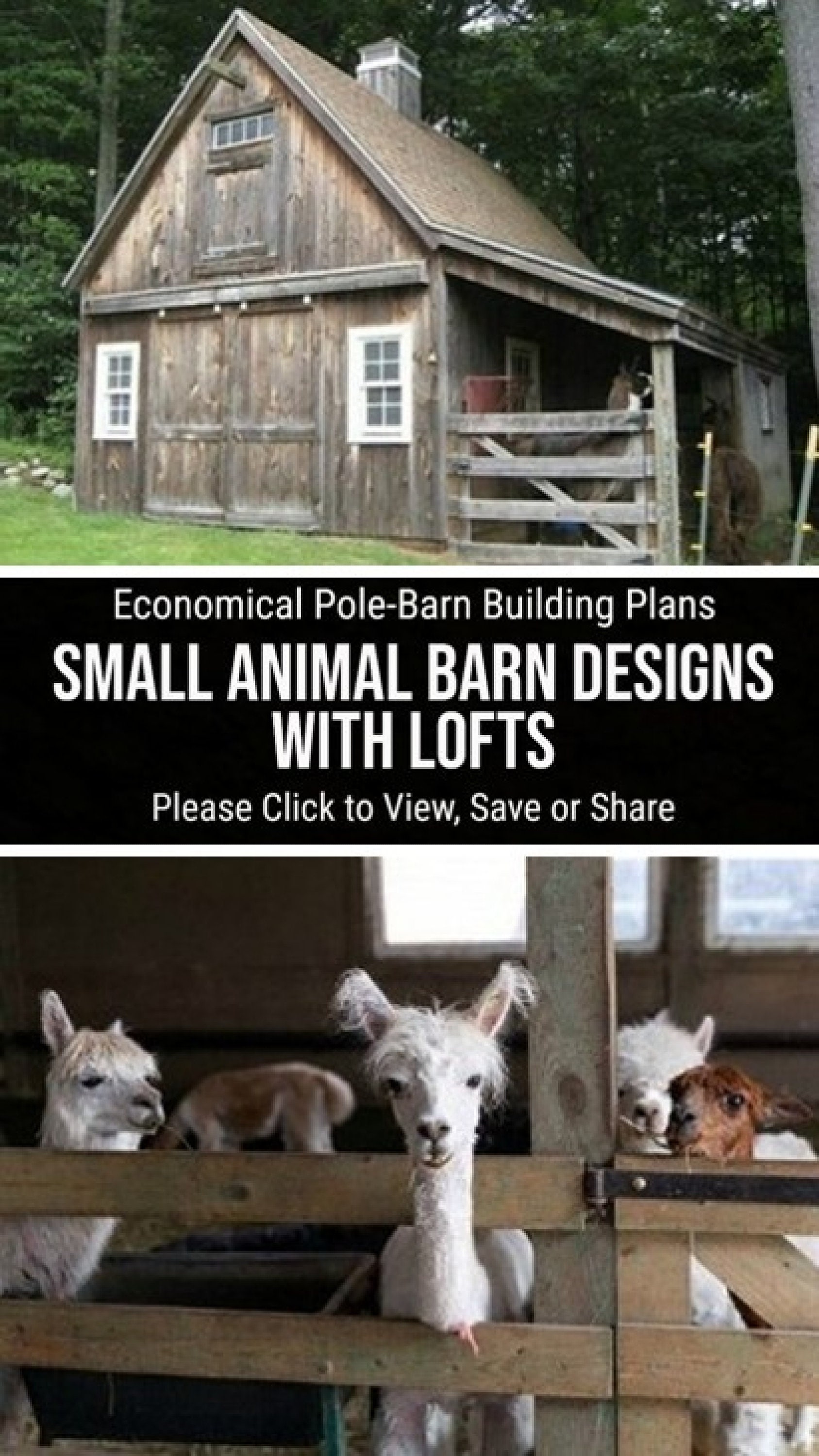 3 Small Animal Barn Plans Complete Pole-barn Construction | Etsy Canada