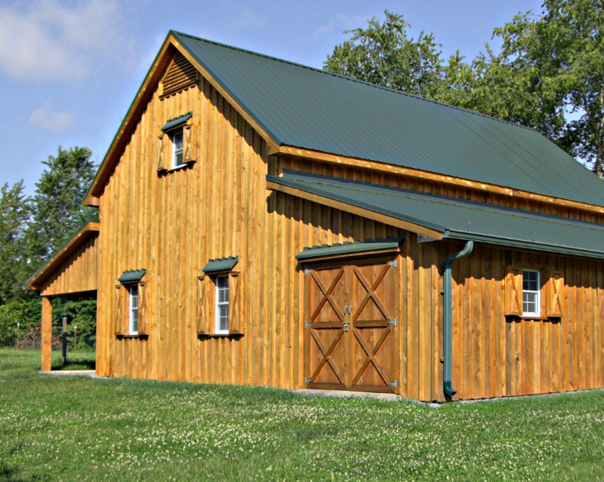 Small Horse Barn Plans - 17 Layouts - Lofts - Complete Pole-barn ...