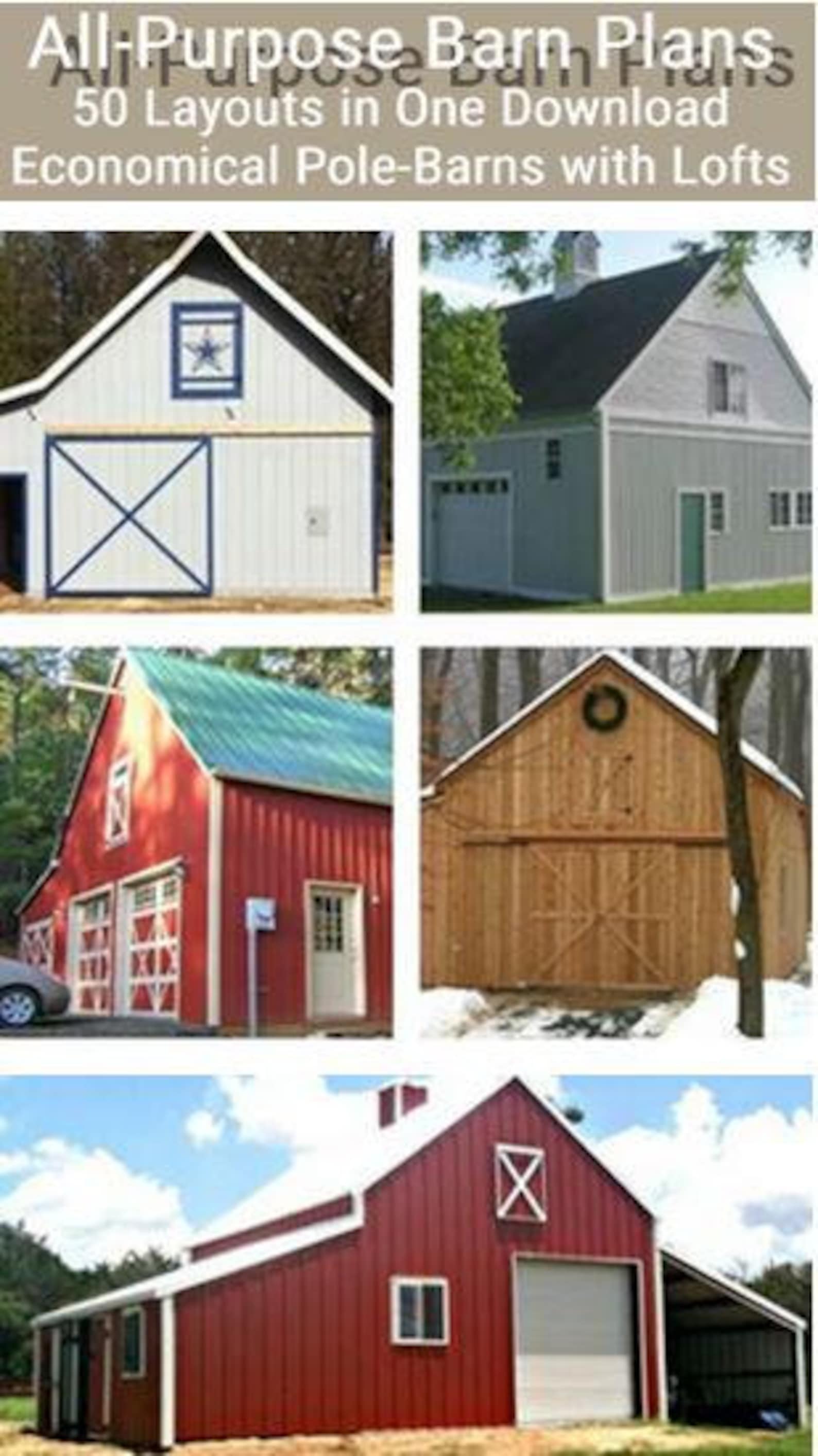 All-purpose Barn Plans - Instant Download - Economical Pole-barn ...