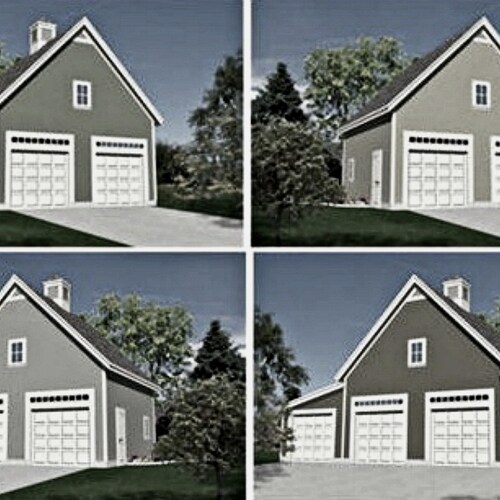 Garden Oak Two Three and Four Car Plans With Lofts and - Etsy