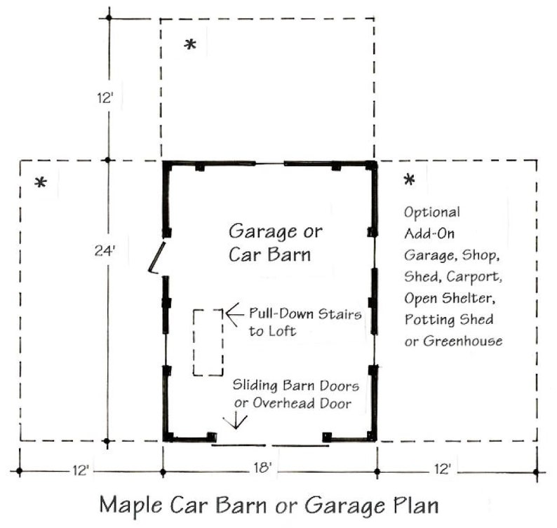 Expandable Car Barn Plans 44 Layouts Lofts Economical Pole-barn Construction - Etsy
