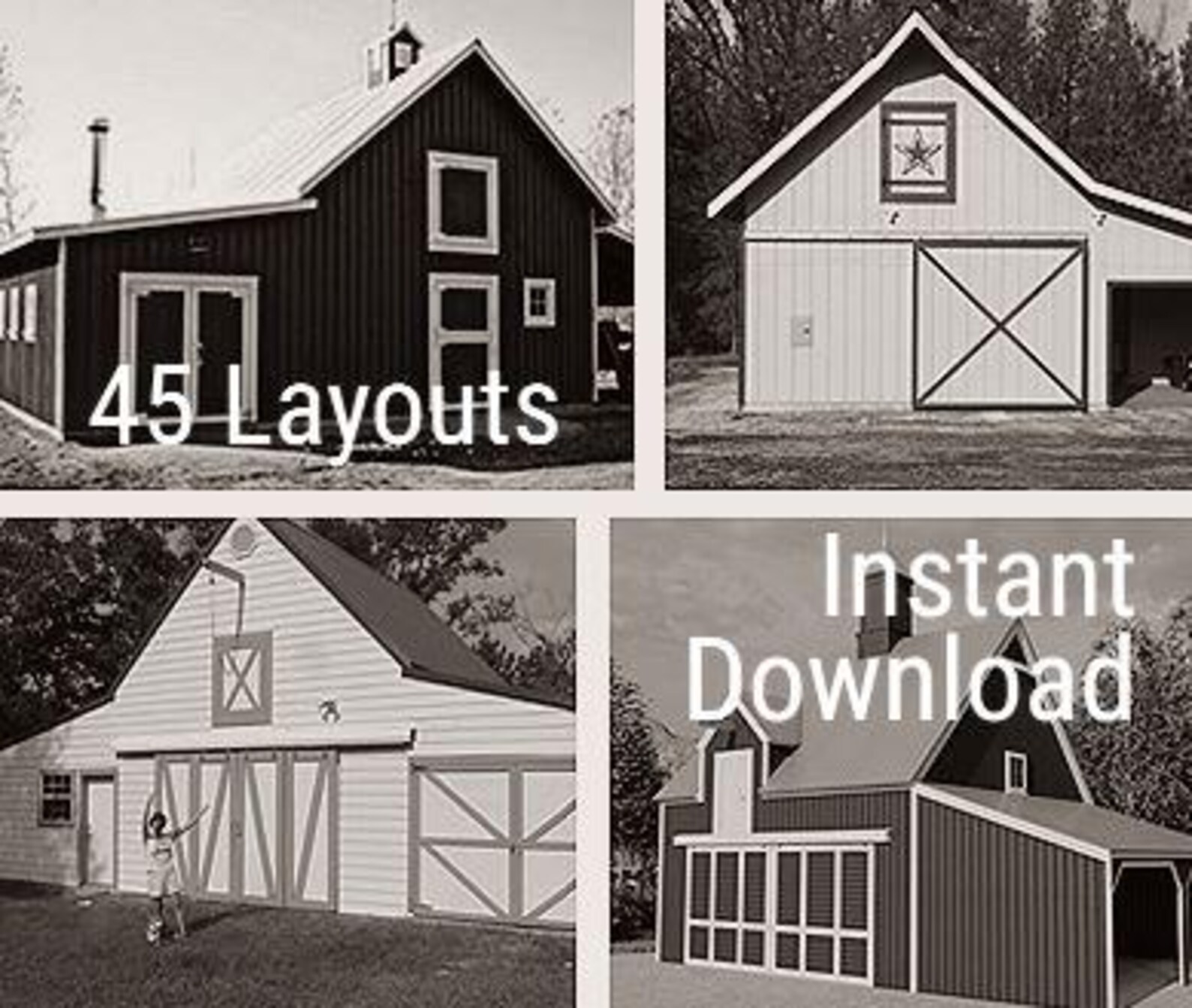 PDF Small Barn Plans - 45 Layouts - Workshop Designs - Garage Plans ...