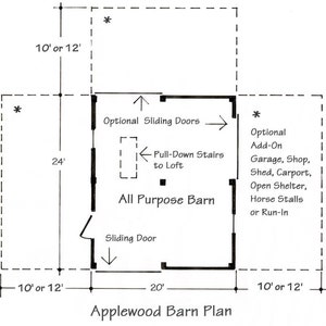 Expandable Barn Plans - 38 Layouts - Lofts - Economical Pole-barn ...