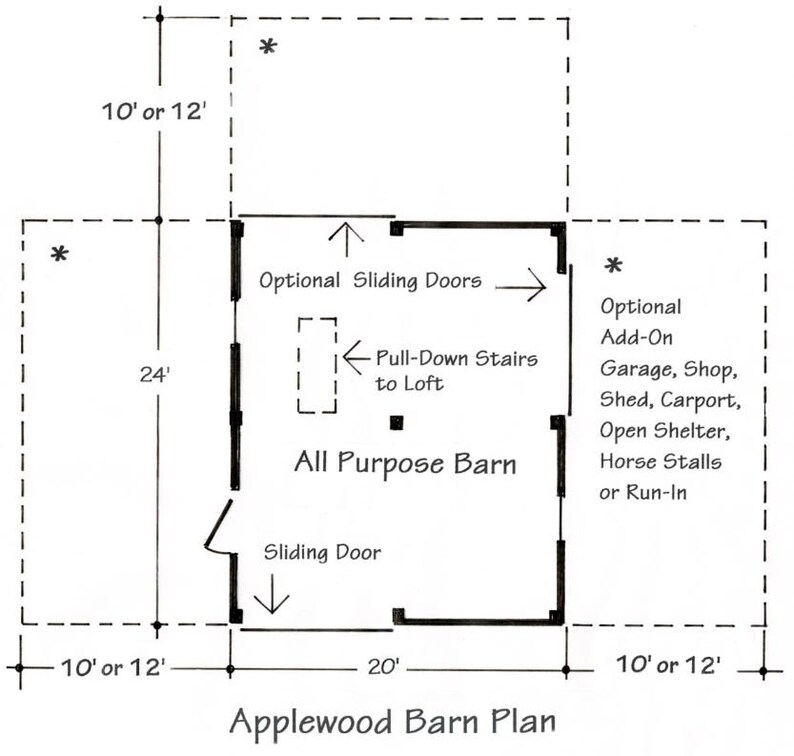 Expandable Barn Plans - 38 Layouts - Lofts - Economical Pole-barn Construction - PDF Instant ...