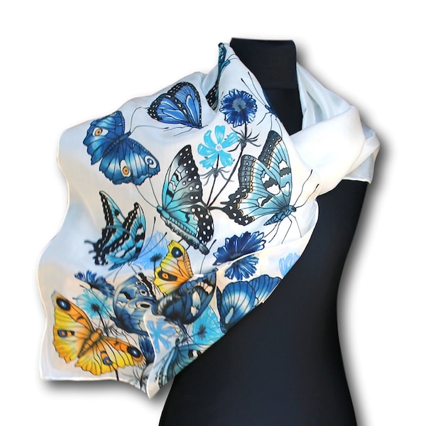 Butterfly Silk Scarf - Etsy