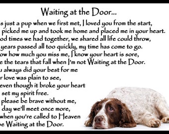 Liver and White Springer Spaniel Dog Memorial Magnetic | Etsy UK