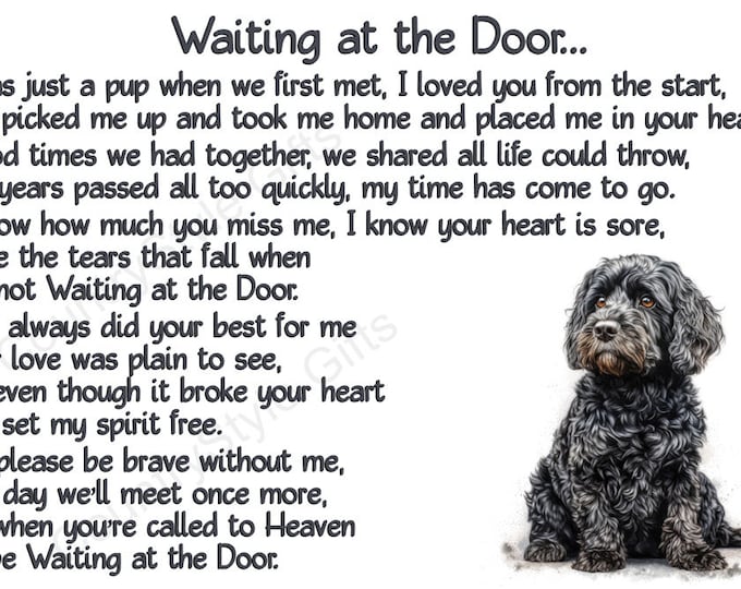 Black Cockapoo Memorial Magnet: Rainbow Bridge Keepsake - Etsy