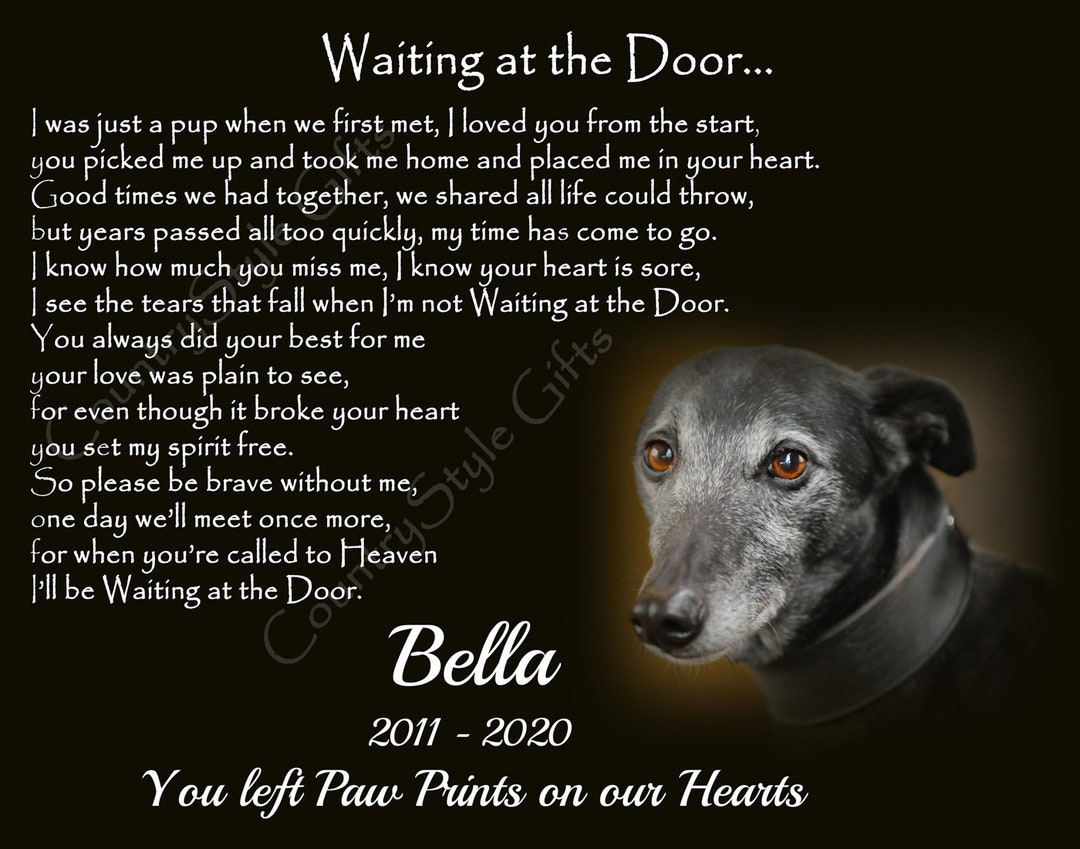 DIGITAL DOWNLOAD ONLY - Personalised Pet Dog Memorial File Download ...