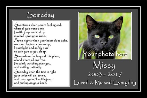 Personalised Pet Cat Memorial Bereavement Sympathy Gift - Etsy UK