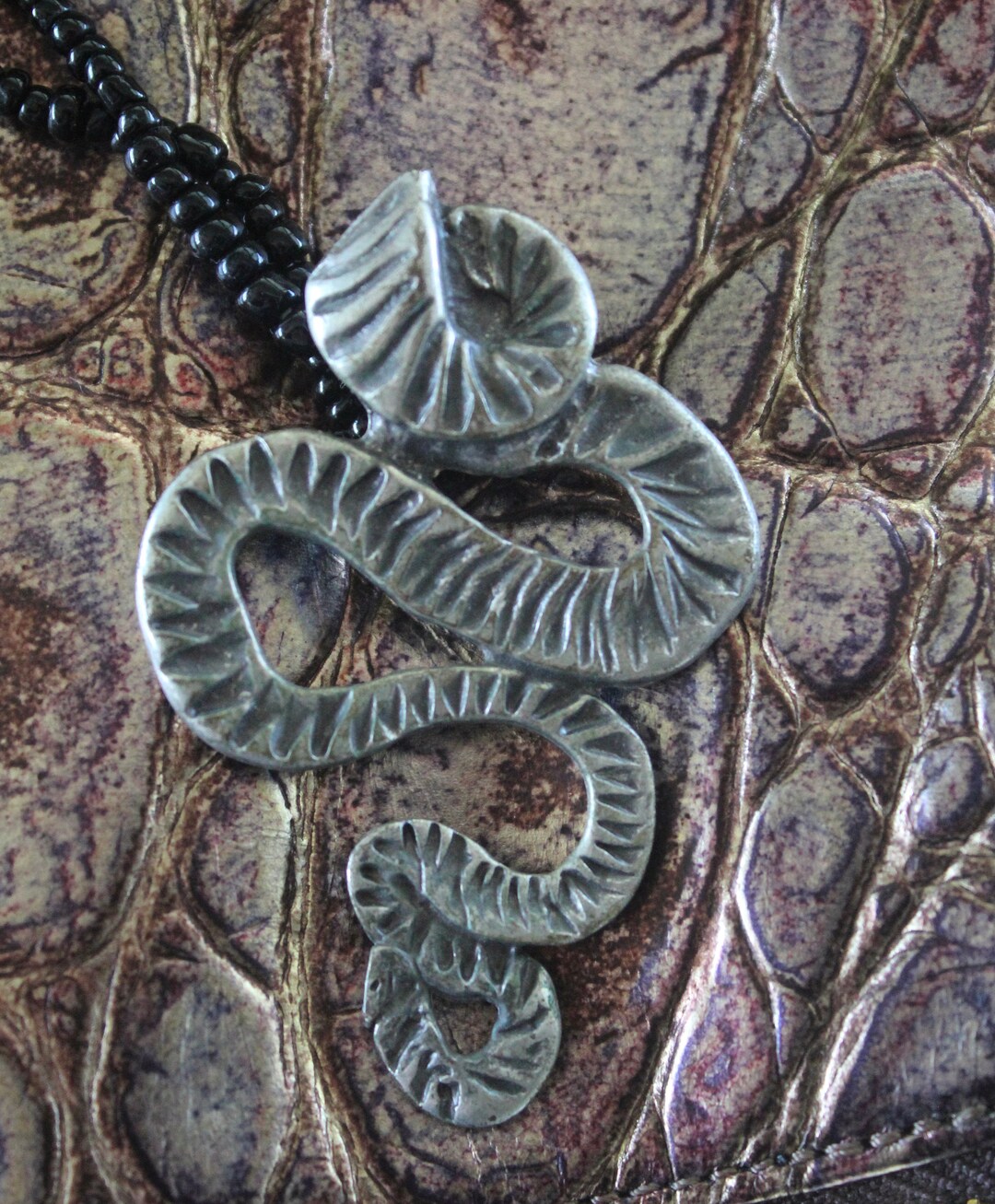 Rare Authentic Ancient Silvered Snake Amulet Pendant C. - Etsy