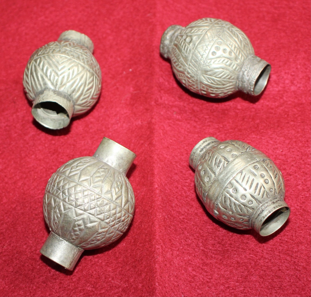 Ancient Viking Silver or Silver Clad Beads With Runes or Symbols ...