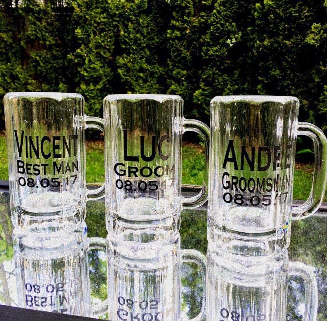 Groomsman Beer Mug, Heavy Duty Mug, Groomsmen Beer Stein Personalized ...