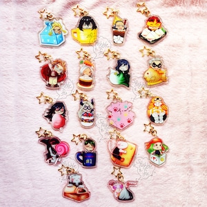 FINAL RESTOCK Bnha Heroes Cafe Charm Star Keychains Double-sided ...
