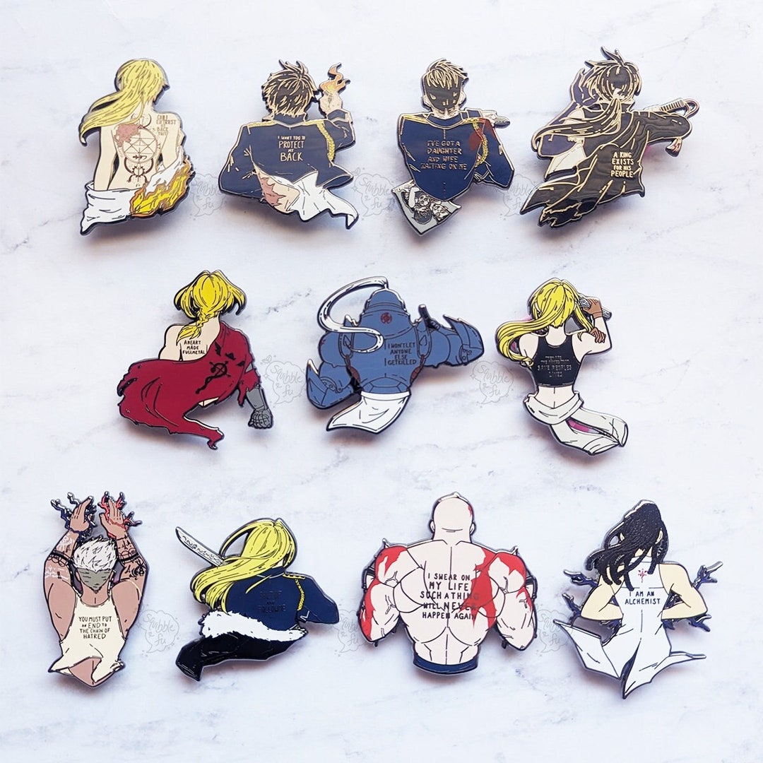 FMAB | Shounen Japanese Anime Classic 90s Action Alchemy | Enamel Pins ...