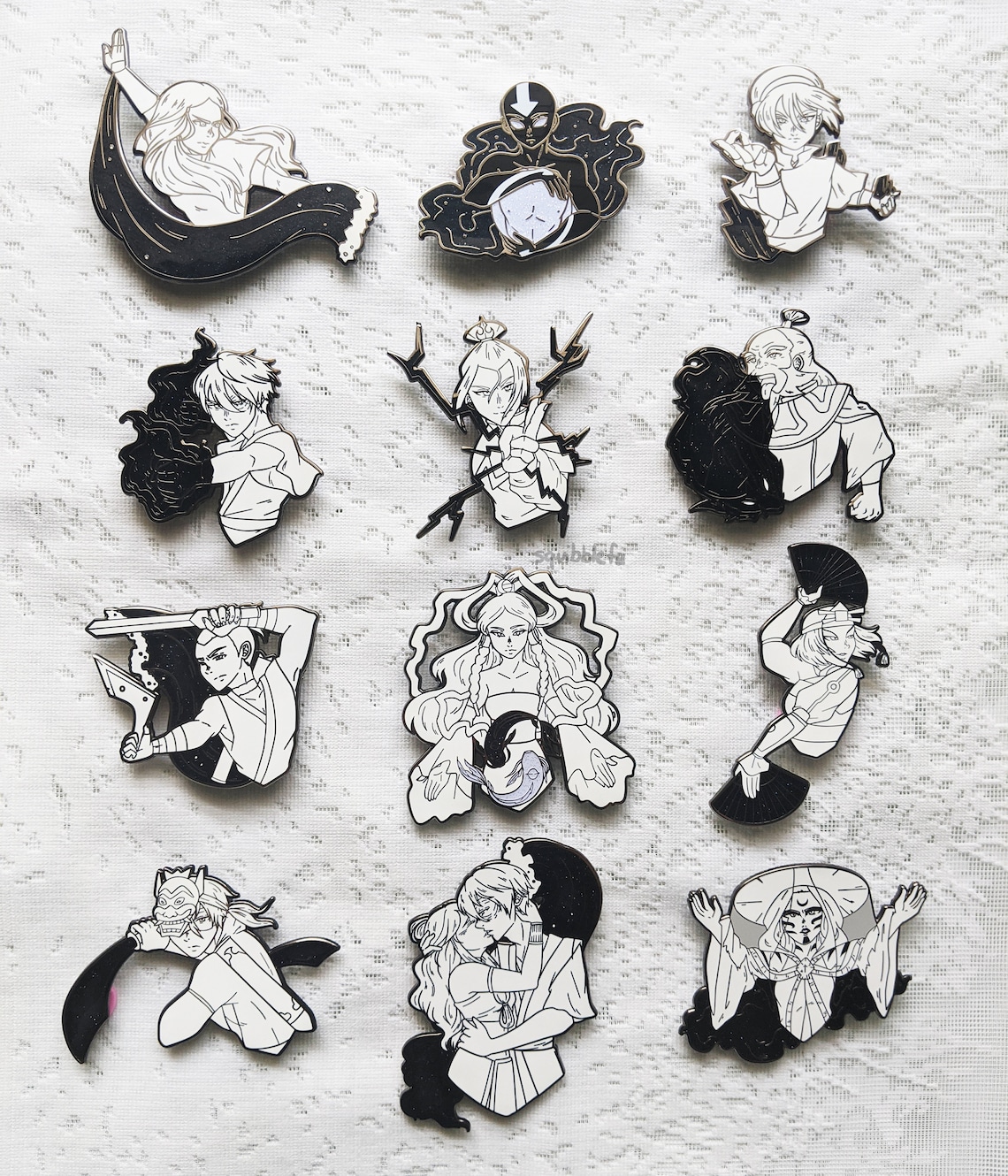 FINAL RESTOCK ATLA in Action B&W | Anime Weeb Otaku Hard Enamel Pin ...
