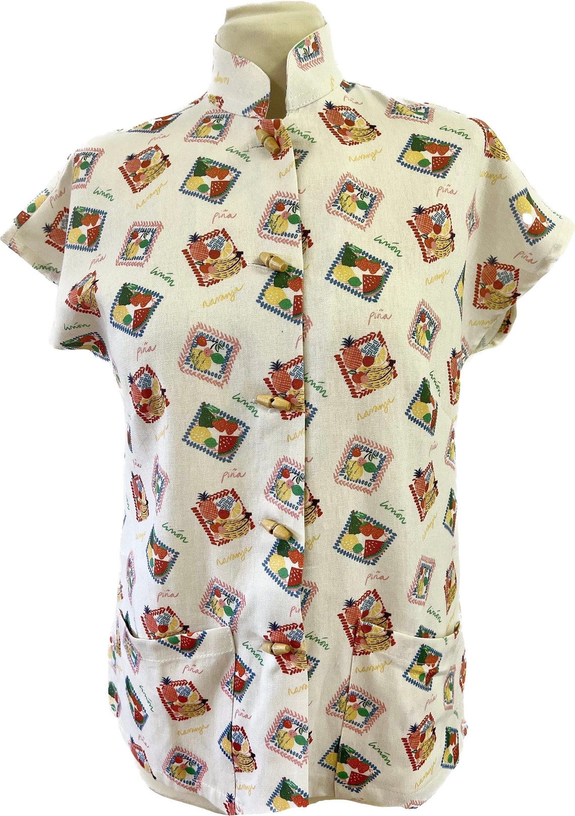 1940s 1950s Style Teatimer Tea Timer Blouse Tutti Frutti on - Etsy