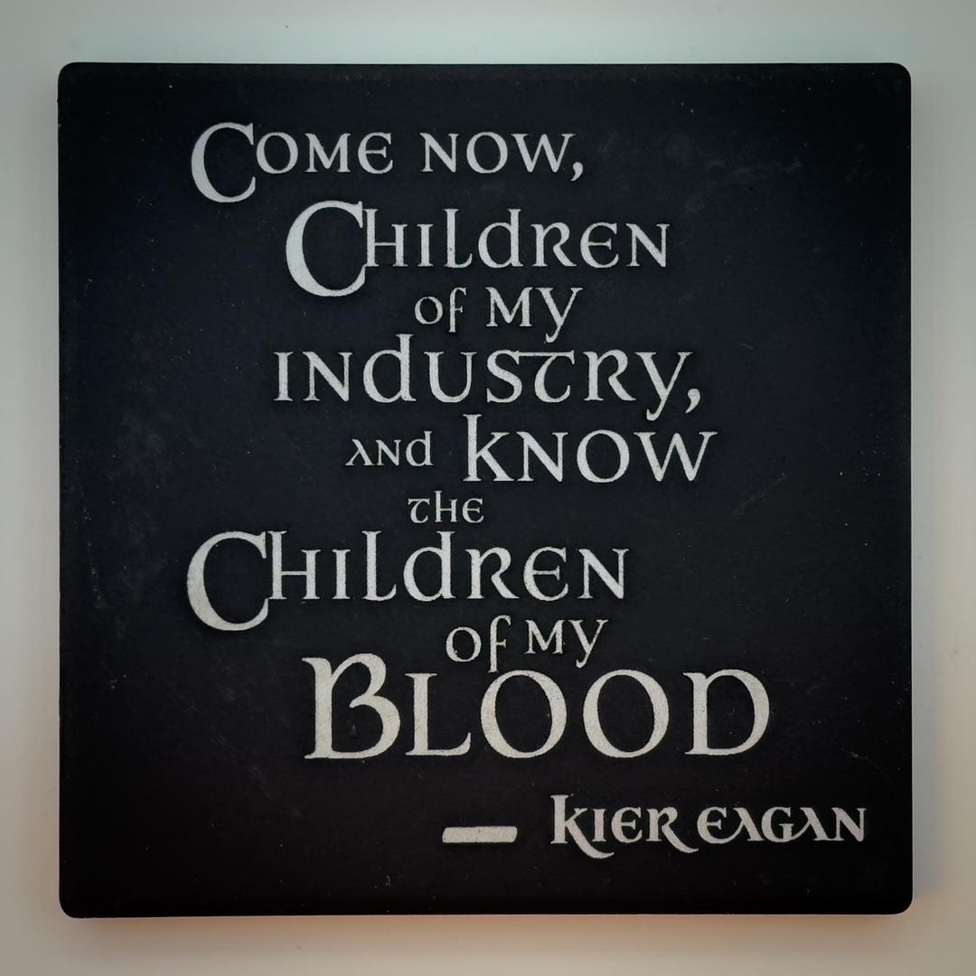KIER EAGAN QUOTE on 3.5” Black Ceramic Tile: Severance - Lumon ...